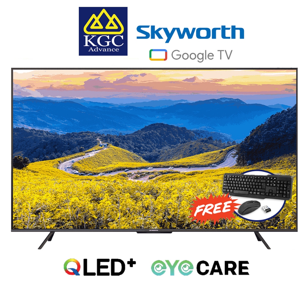 [Free Shipping] Skyworth 50"/55"/65"/75" QLED+ Eye Care Series Google ...