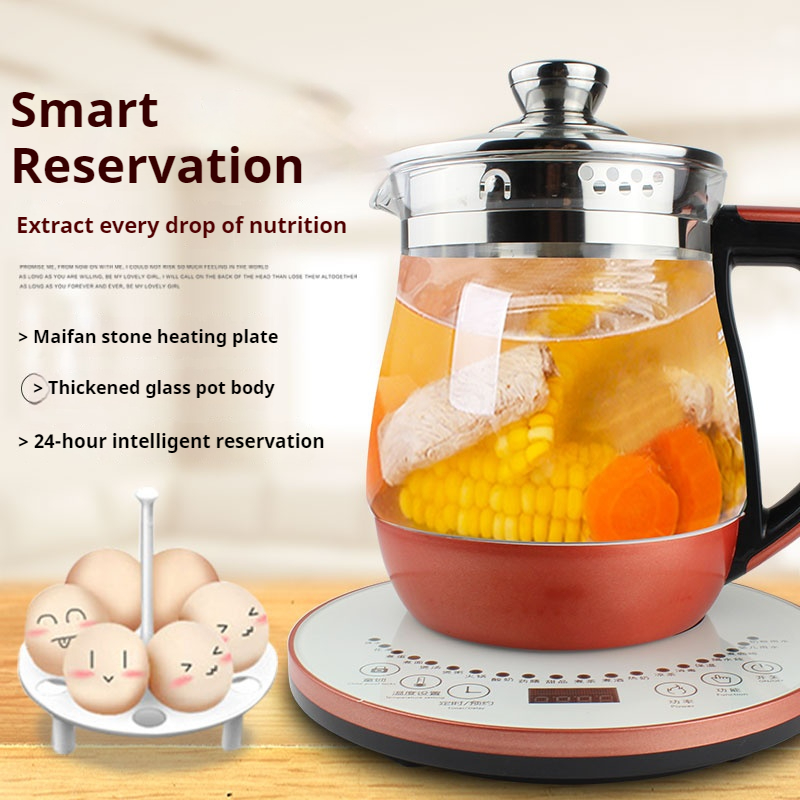 Multifunctional 1.8L Electric Glass Pot, Automatic Kettle Pot with 20 ...