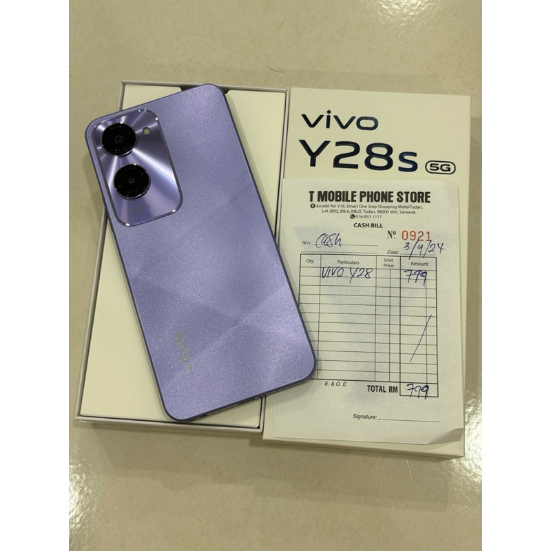 New Set Vivo Y28s 6+128gb Purple With Box | Shopee Malaysia