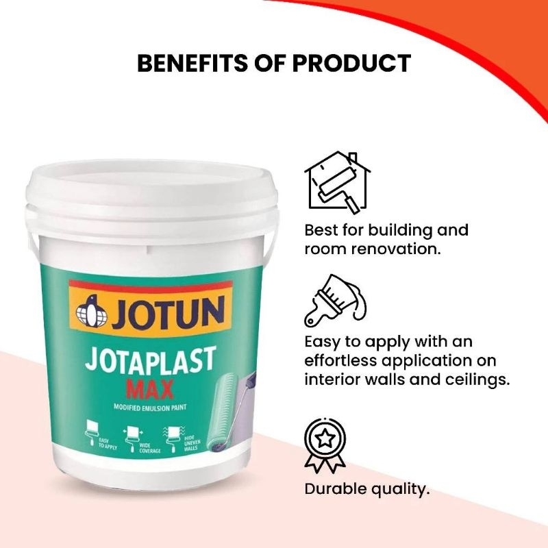 18L JOTUN JOTAPLAST MAX INTERIOR ACRYLIC EMULSION - 0000 WHITE | Shopee ...