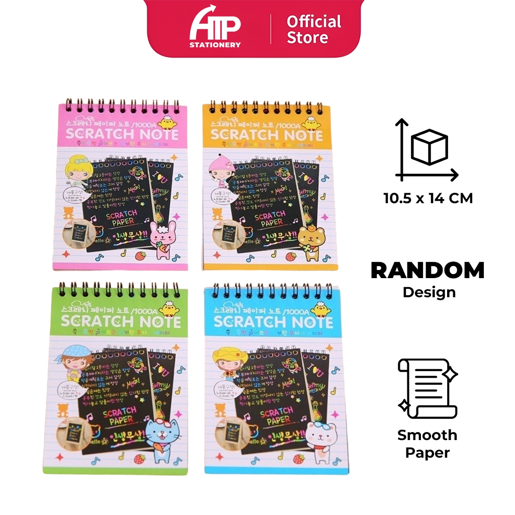 DIY Paper Craft Art Rainbow Scratch Notebook Kids Educational Magic ...