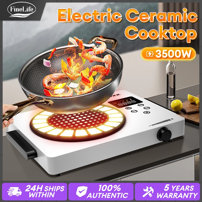 Electric Ceramic Stove 3500W High Power Heater White Equipped With ...