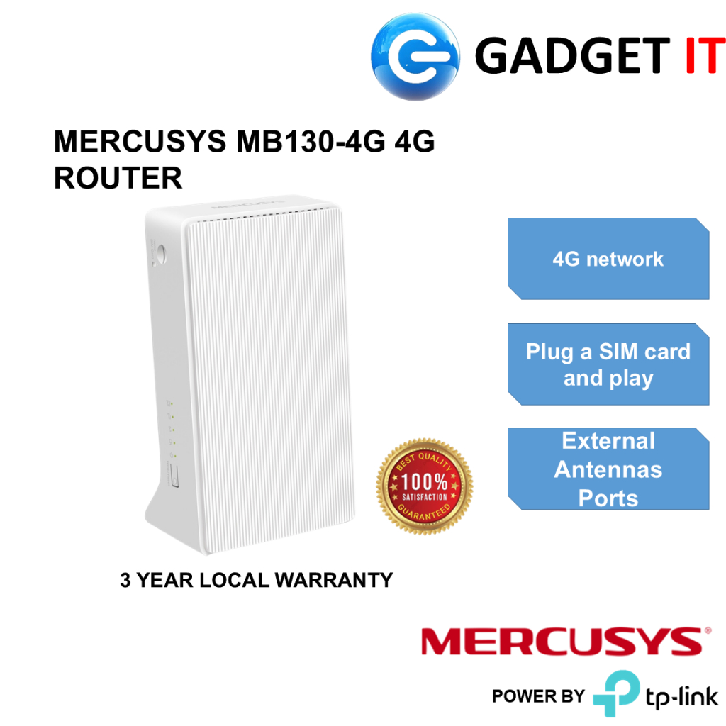MERCUSYS MB130-4G AC1200 WIRELESS DUAL BAND 4G LTE ROUTER | Shopee Malaysia