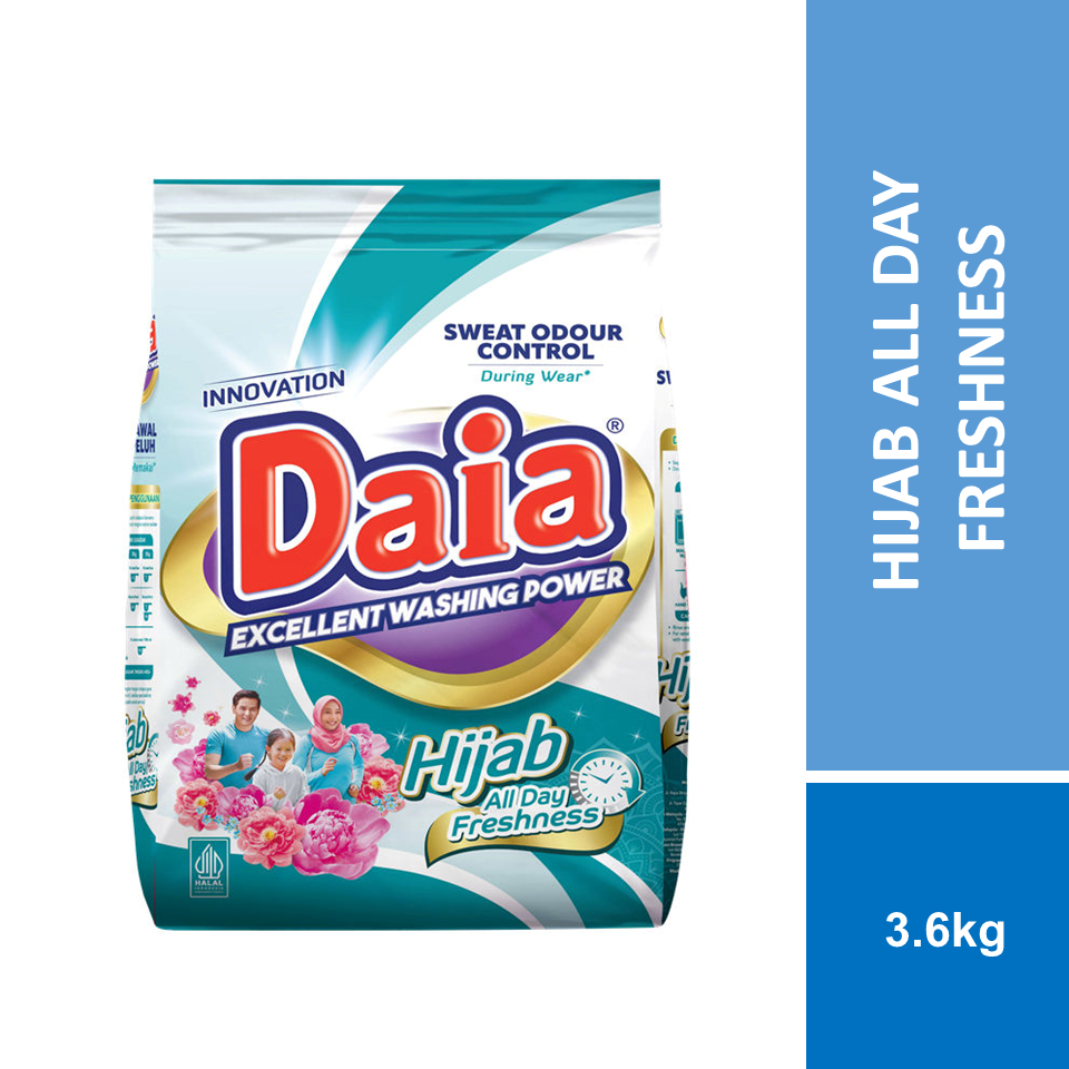 DAIA Powder Hijab All Day Freshness 3.6kg | Shopee Malaysia
