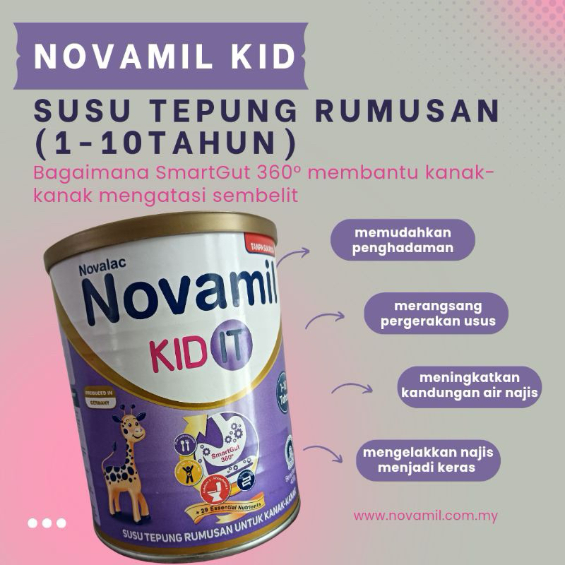 Novamil Kid IT 400g Susu Tepung (1-10 Years) | Shopee Malaysia