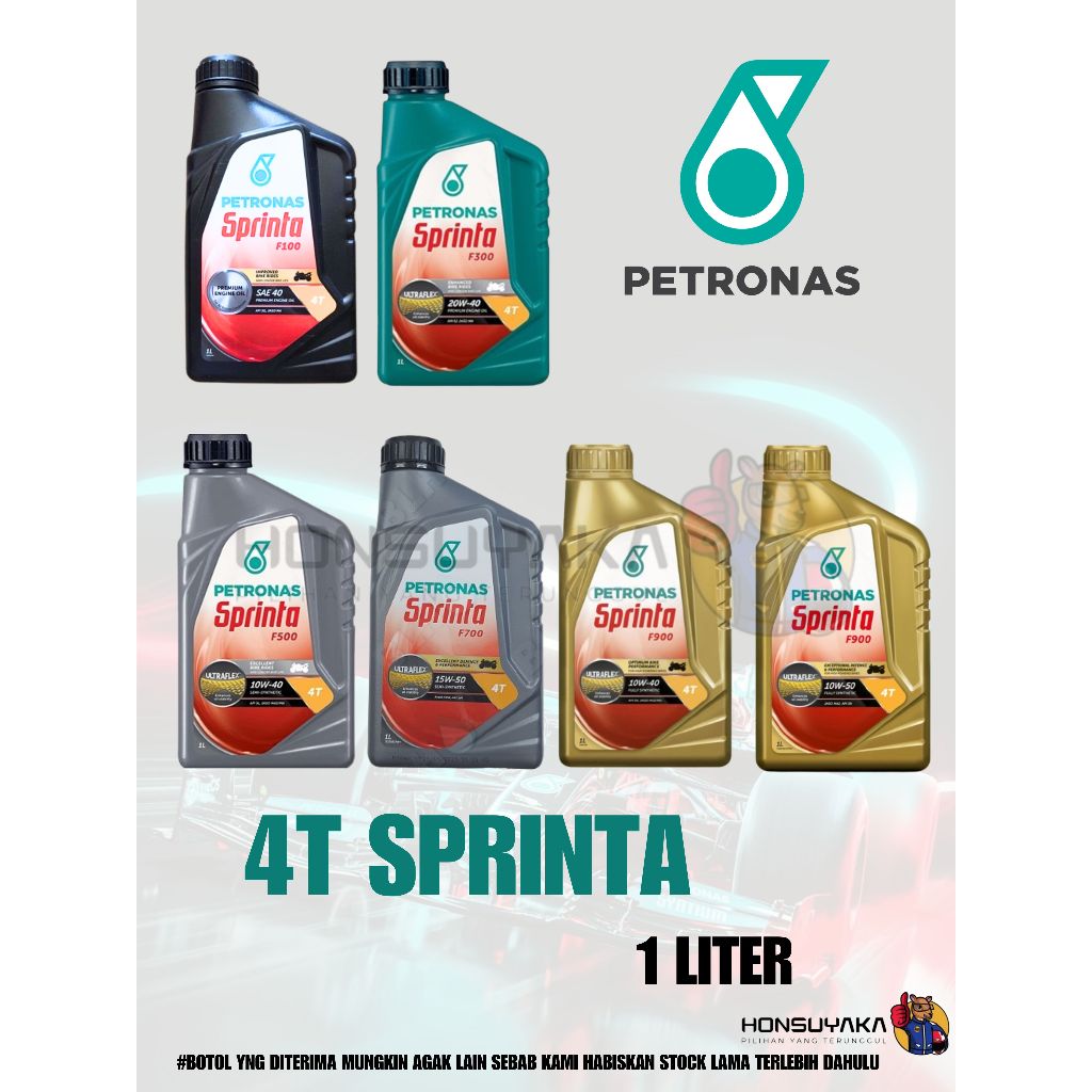 PETRONAS 4T SPRINTA F100/F300/F500/F700/F900 FULLY/SEMI 1 LITER WITH ...