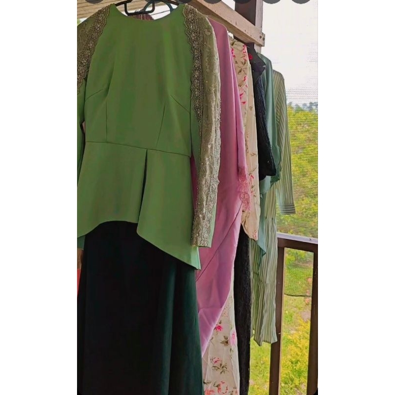 PRELOVED kurung kebaya baju raya muslimah jovian kree zalia zalora long ...