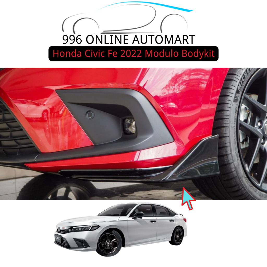 HONDA CIVIC FE 2022-2024 MODULO BODYKIT, GLOSSY BLACK MODULO | Shopee ...