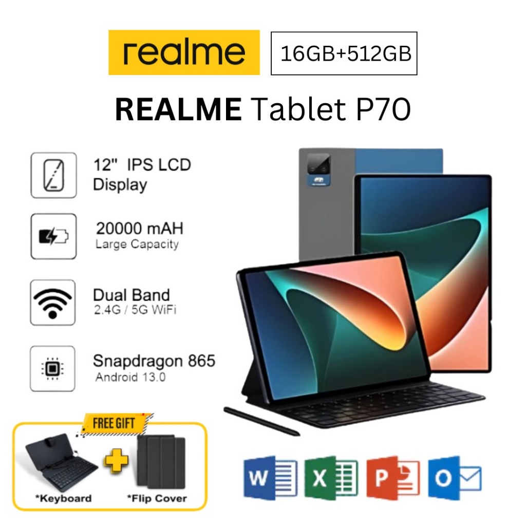 NEW 2024 | Realme Pad P70 Pro Tablet (16GB RAM + 512GB ROM ...