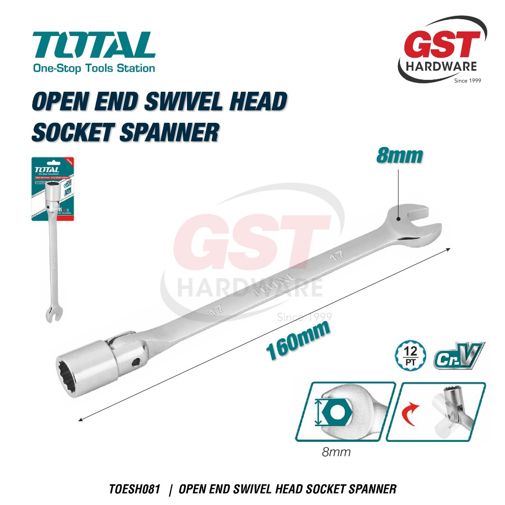 🔥 TOTAL Socket Spanner Wrench Spanner Tools Rachet Wrench Set Total ...