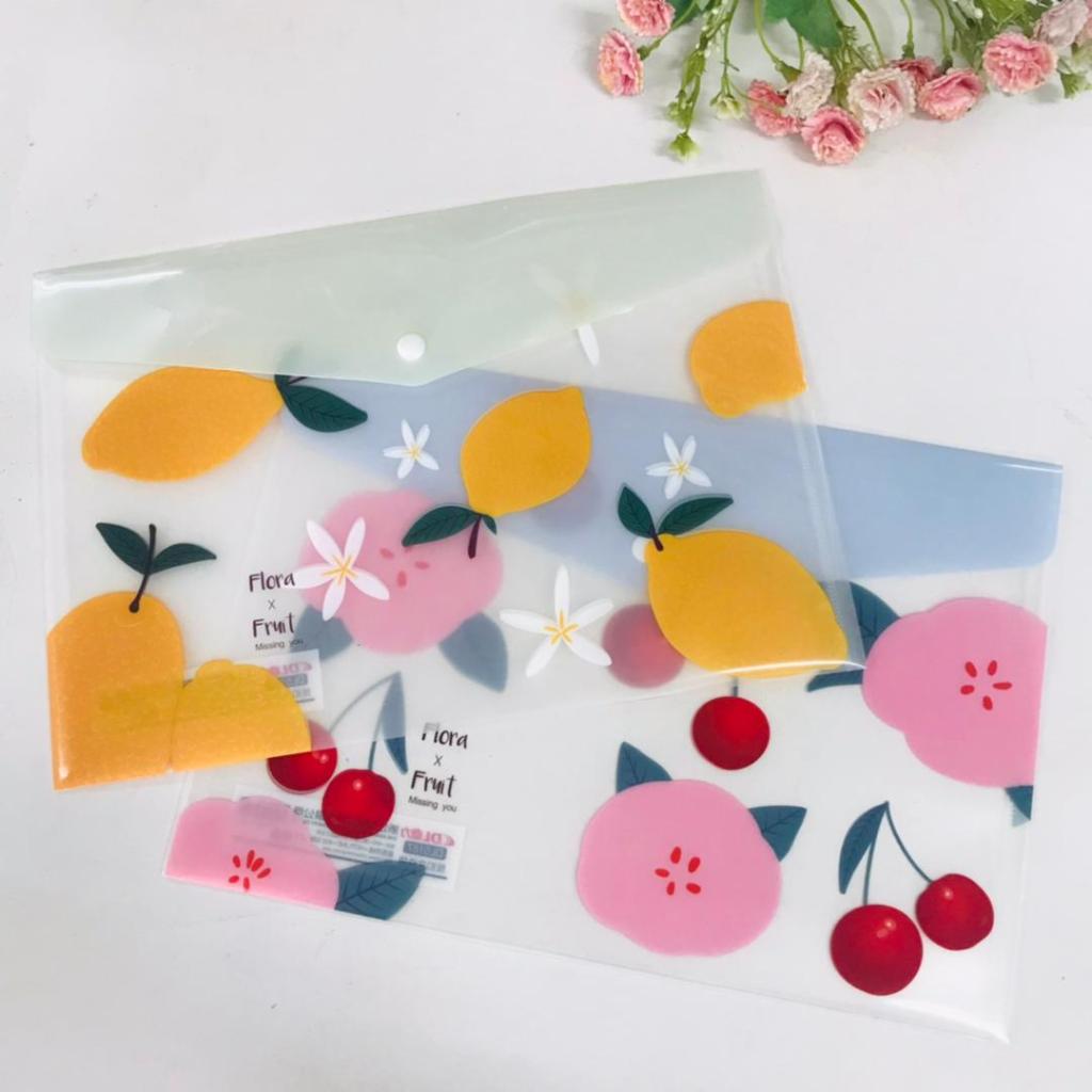 File Plastic A4 Button File A4 Flower Design File Fancy file holder ...