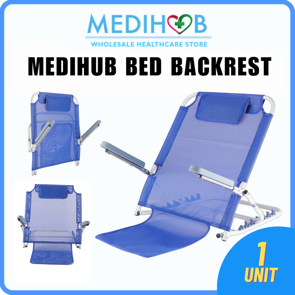 Medihub Bed Backrest Adjustable with Hand rail & Pillow Disability ...