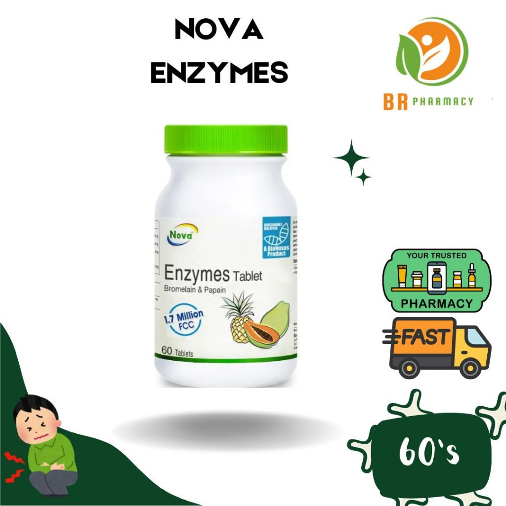 NOVA ENZYMES BROMELAIN&PAPAIN (60S) | Shopee Malaysia