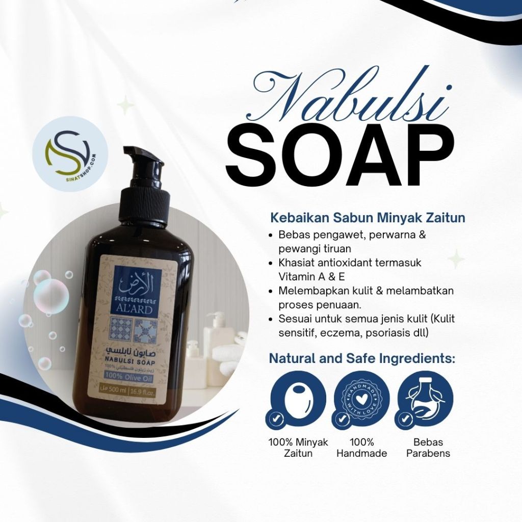 SABUN MINYAK ZAITUN NABULSI PALESTIN – NABULSI SOAP (LIQUID) - ORGANIC ...