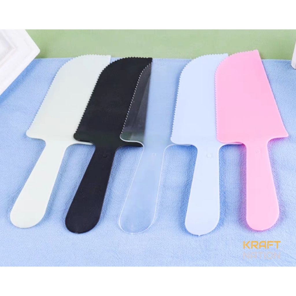 [Premium] 18.5cm Individual Packed Thick Plastic Cake Knife with ...