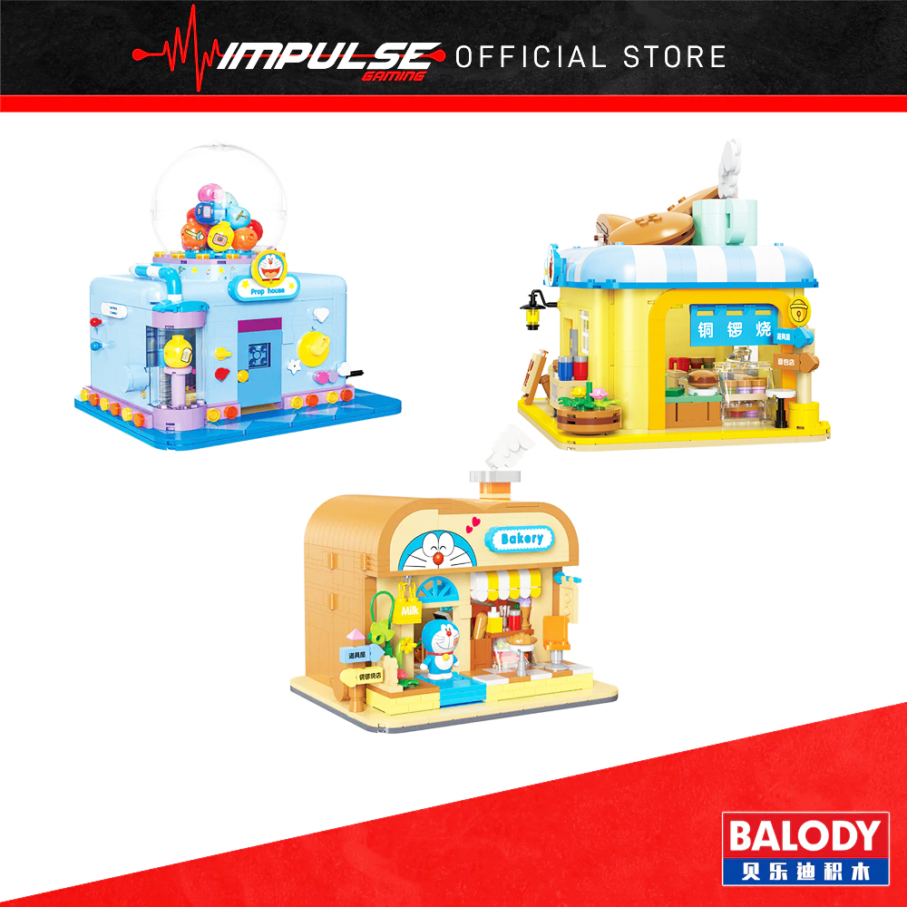 Balody Doraemon Building Block - 21084 Bakery / 21085 Prop House ...