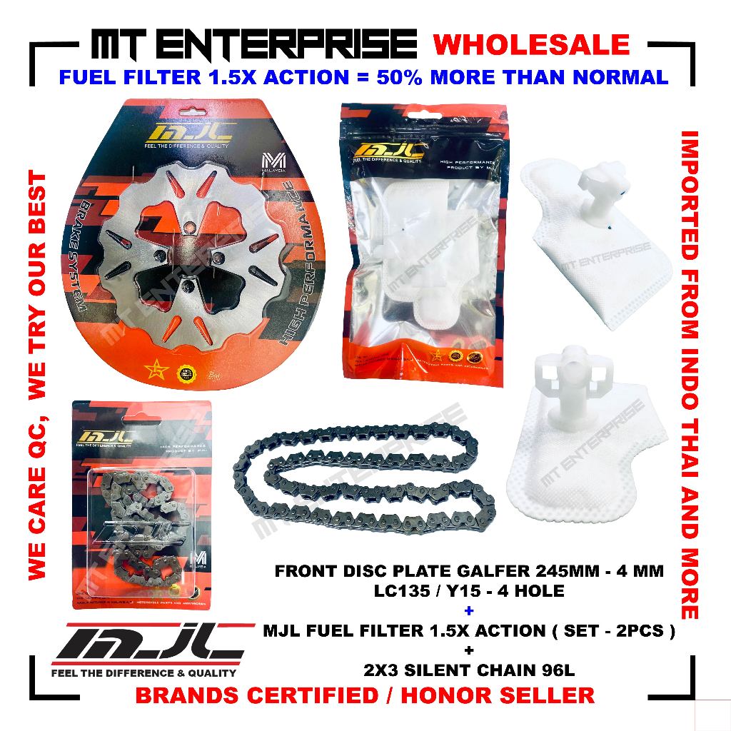 FREE HANDLE GRIP + YAMALUBE OIL + 1104 - MJL FRONT GALFER DISC 245MM ...