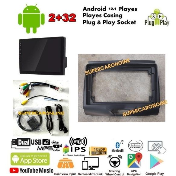 Ford Ranger T7 2016 - 2019 android player 9 inch IPS Screen PLUG N PLAY ...