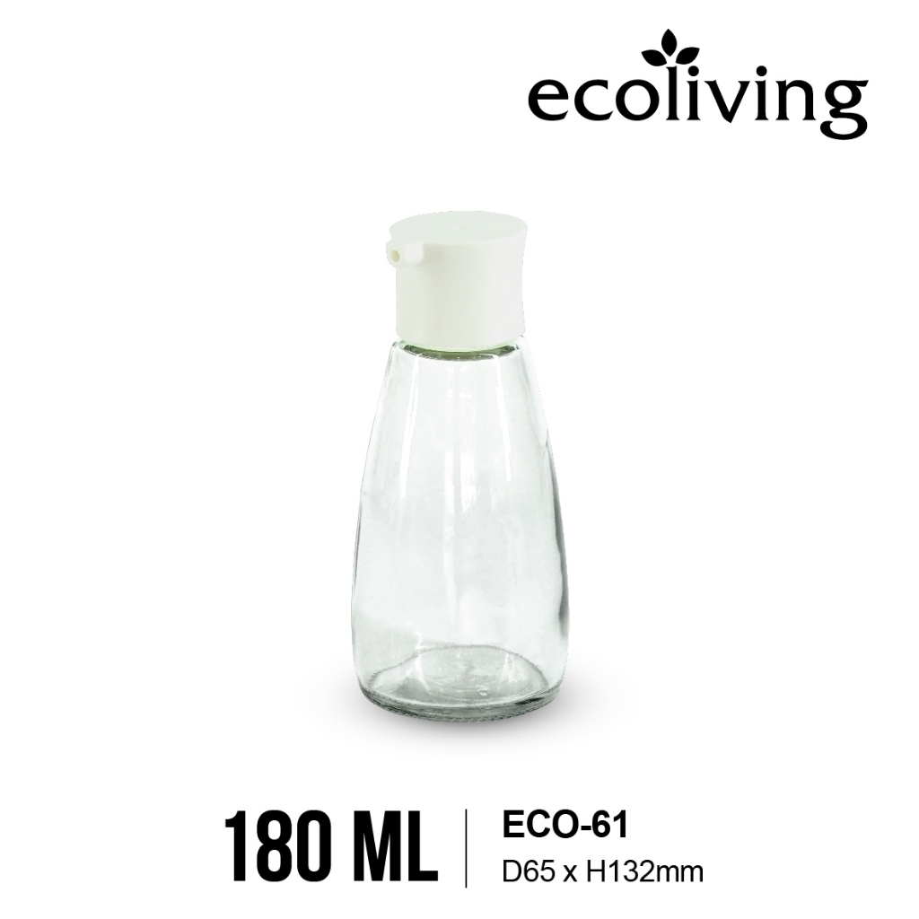 ECO LIVING 180ml Seasoning Glass Bottle With Vent Holes, Oil/Vinegar ...