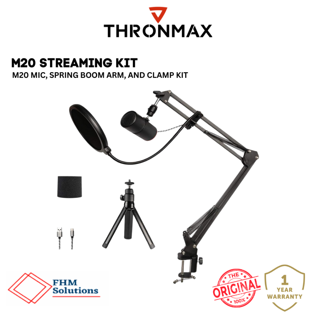 Thronmax M20 StreamingKit , M20 MIC, SPRING BOOM ARM, AND CLAMP KIT ...