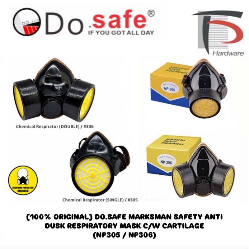 [100% ORIGINAL] DO.SAFE MARKSMAN SAFETY ANTI DUSK RESPIRATORY MASK C/W ...