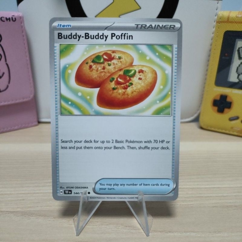 Buddy-Buddy Poffin NA Trainer Card Pokemon Card PTCG Rare Collection ...
