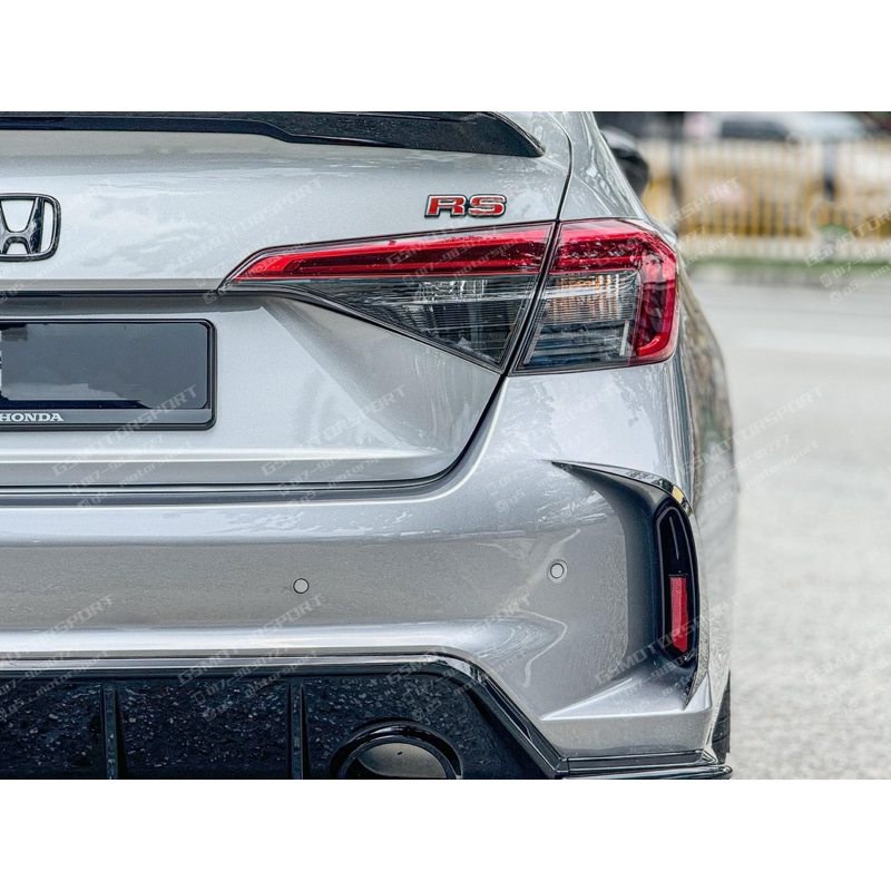 Honda Civic Fe Fl5 Type R Rear Bumper Canard Gloss Black | Shopee Malaysia