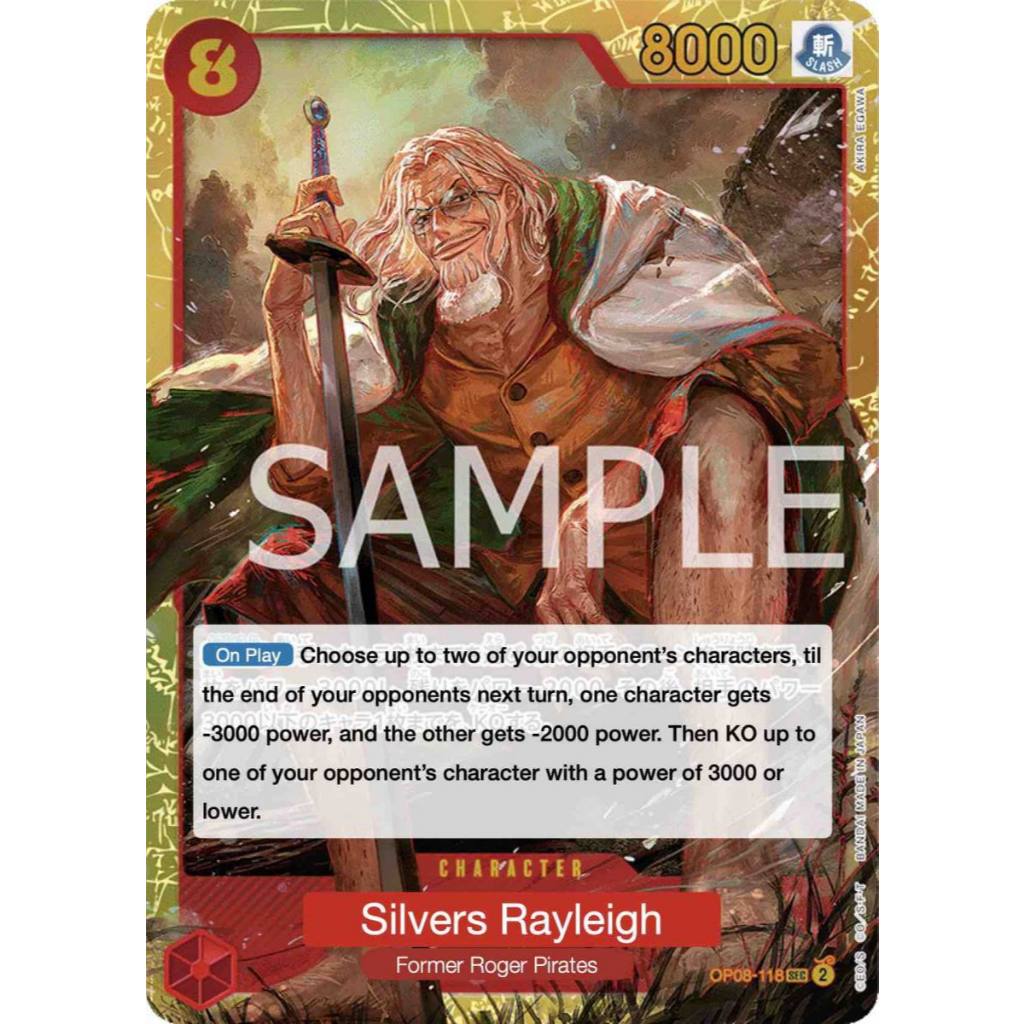 ONE PIECE TCG OP08-118 Silvers Rayleigh SEC One Piece Card Game OPTCG ...