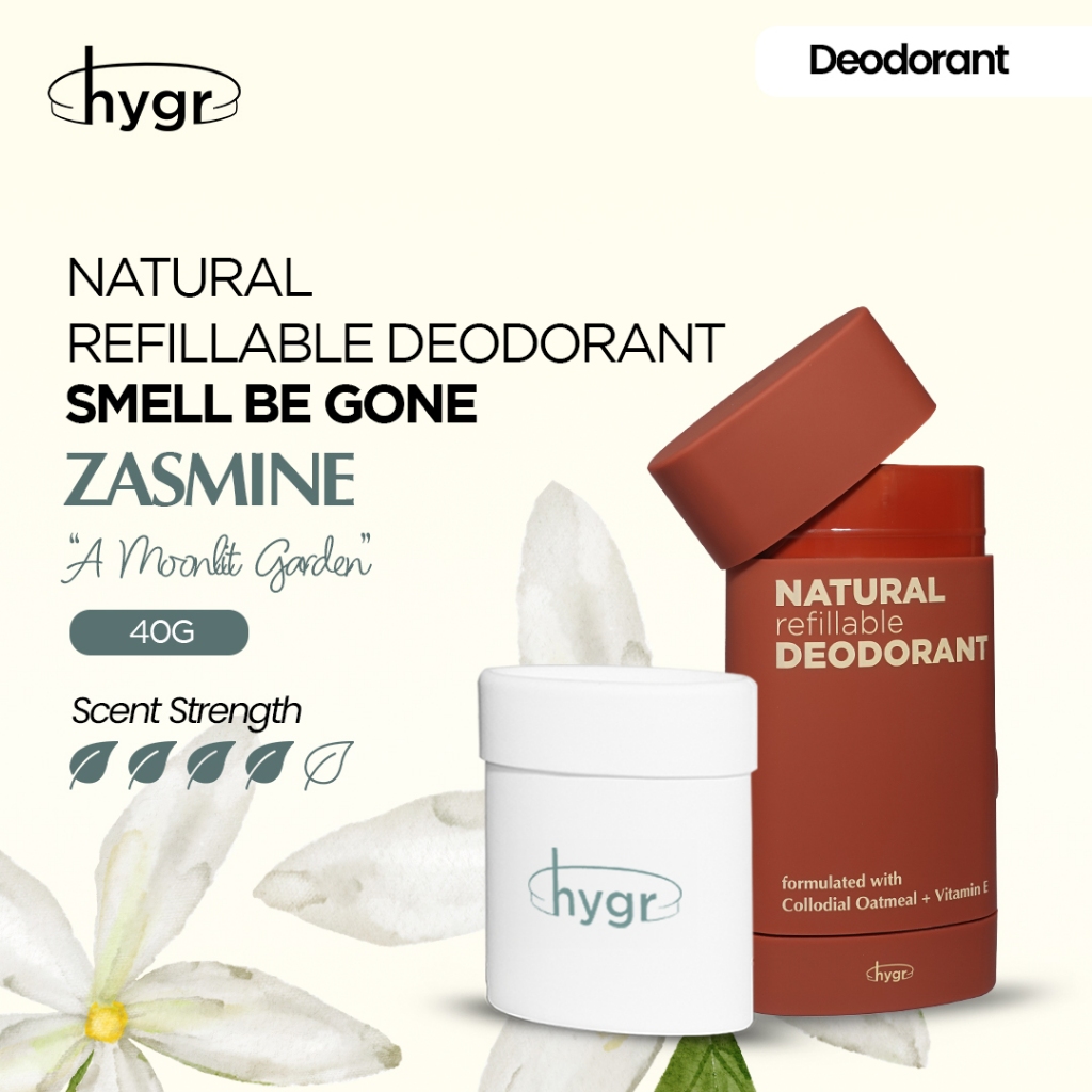 [Zasmine] Hygr Natural Refillable Deodorant Stick For Smelly Armpit ...
