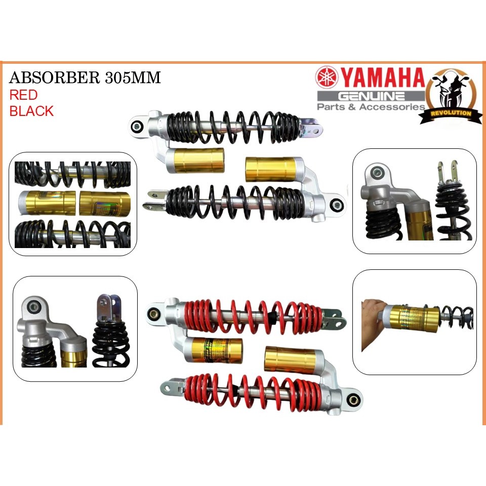 ABSORBER GAS 305MM YAMAHA NVX V1 V2 N-MAX V1 V2 RED BLACK | Shopee Malaysia