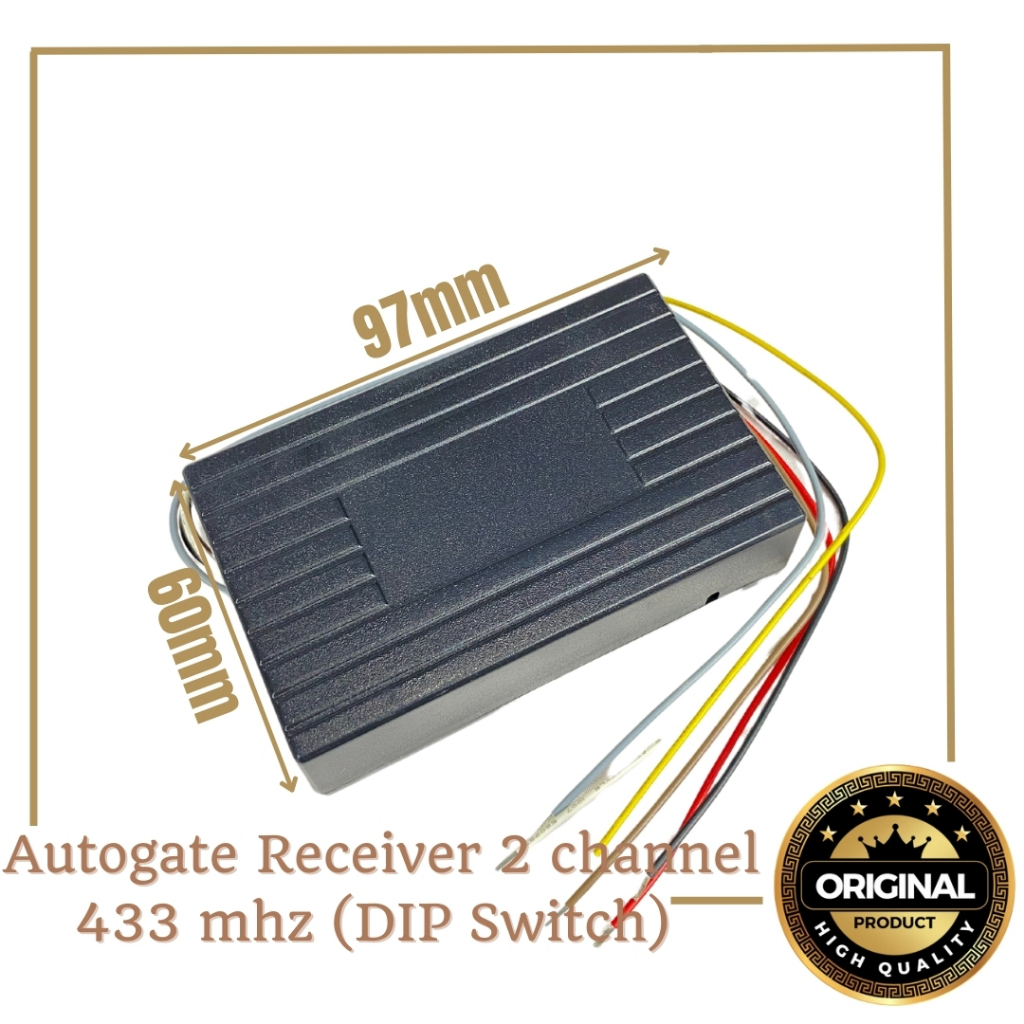 Autogate Receiver 2CHANNEL 433Mhz (DIP Switch Remote Control) | Shopee ...