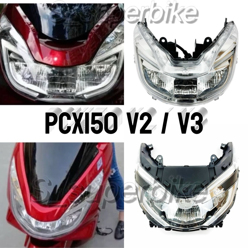 HEAD LAMP PCX150 V3 LED PCX150 V2 HEADLAMP PCX LAMPU DEPAN PCX | Shopee ...