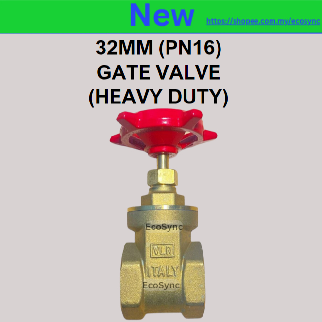 32mm VLR Italy Brass Gate Valve (Heavy Duty) | Shopee Malaysia