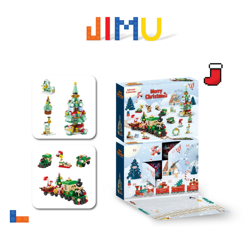 JIMU Christmas Series 8972-4 Blind Box Advent Calendar Christmas ...
