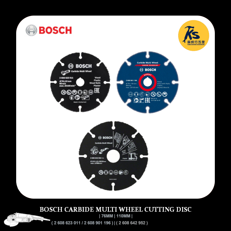 BOSCH Carbide Multi Wheel Cutting Disc ( 76MM | 110MM ) | Shopee Malaysia