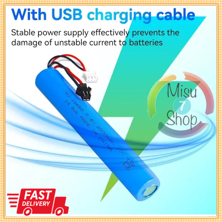 【READY STOCK】Rc Rechargeable Battery 7.4V&11.1V Accessory Lithium Battery 2000mAh (SM-2P+XH-3P ...