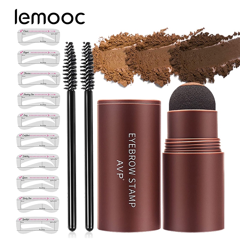 PINKPOINT Eyebrow Stamp Shaping Kit Brow Powder Stamp Makeup Eyebrow ...