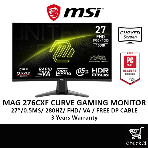 MSI MAG 276CXF ( MAG276CXF ) 27" Curve (1500R/ VA / 1ms / 280Hz / HDR READY) Free DP Port ...