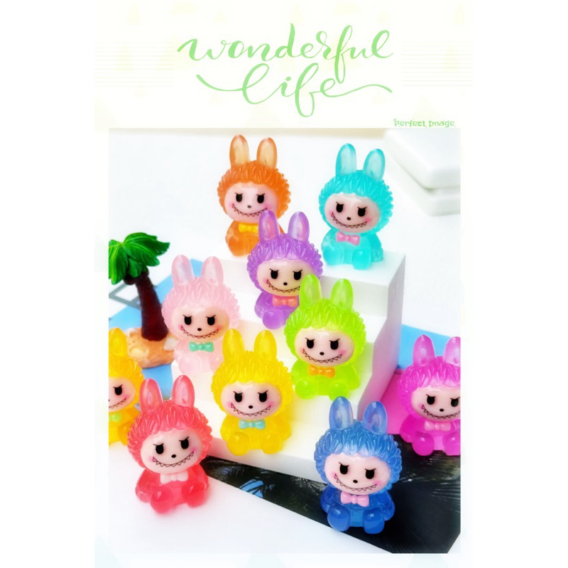 Luminous Resin LABUBU Set (10 Colors) 荧光拉布布全套 （10色） | Shopee Malaysia