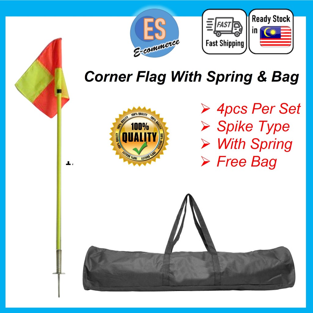CORNER FLAG WITH SPRING 4pcs per set free Bag | Shopee Malaysia