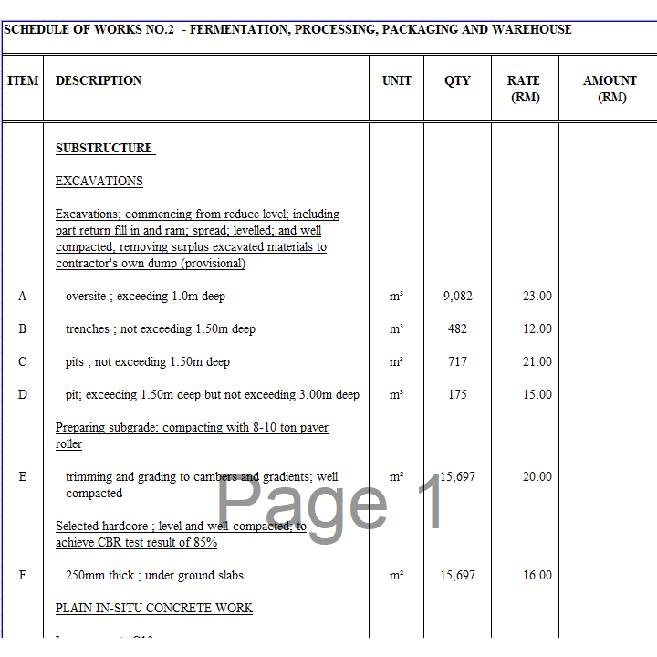 🔥Warehouse Main Building Bill of Quantities (BOQ) Editable Excel Sheets ...