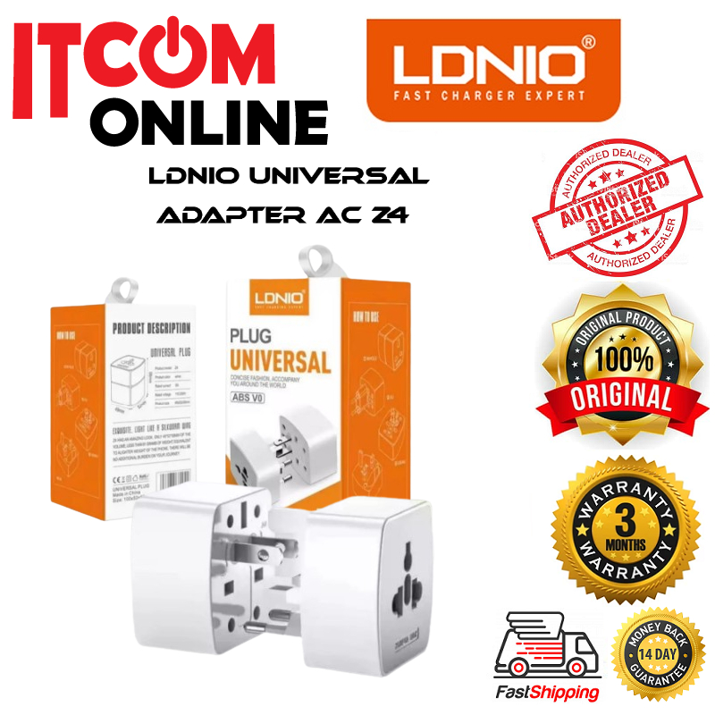 LDNIO Z4 UNIVERSAL ADAPTER AC WHITE | Shopee Malaysia