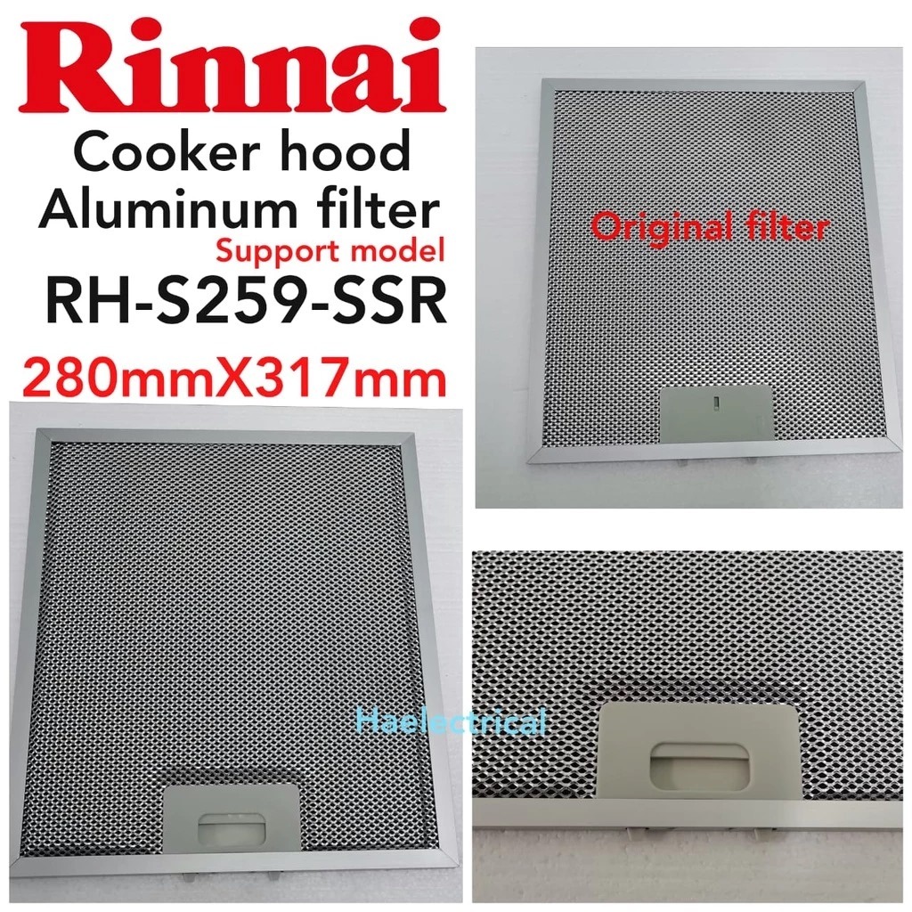 (Original Filter) RINNAI Cooker Hood Aluminium Filter RH-S259-SSR (1pc ...