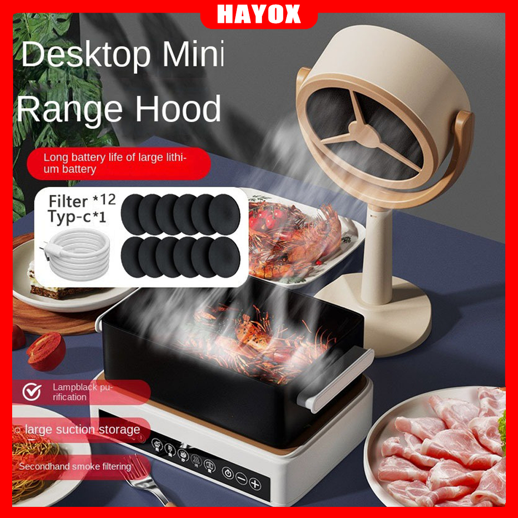 Mini Desktop Range Hood Portable Mobile Travel Range Hood Dining Table ...