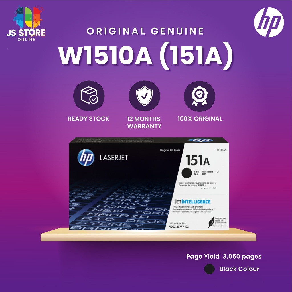 [100% ORIGINAL] HP 151A Black Original LaserJet Toner Cartridge HP ...