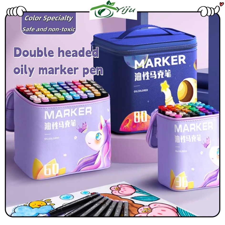 Dual Head Paint Marker Pen Set - Sketch Drawing Colour Marker Art ...