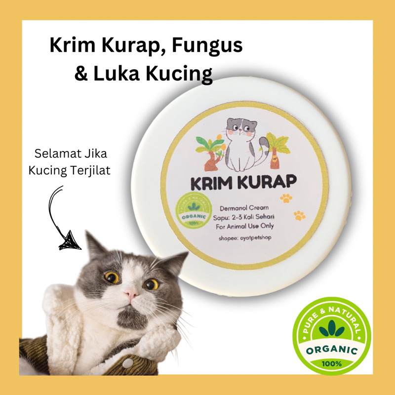 Ubat Krim Kurap Kucing Fungus Kemerahan Kulit Luka Gatal Kudis Anjing ...