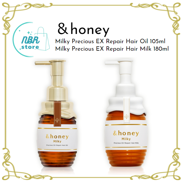 &honey milky precious EX repair hair oil 105ml/EX repair hair milk 180g ...