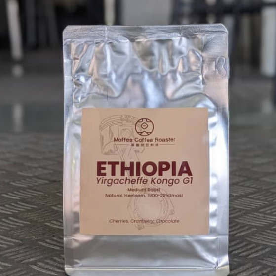 MOFFEE - Single Origin Medium - Ethiopia Yirgacheffe Kongo G1 (Roasted Arabica Coffee Bean) 200g ...
