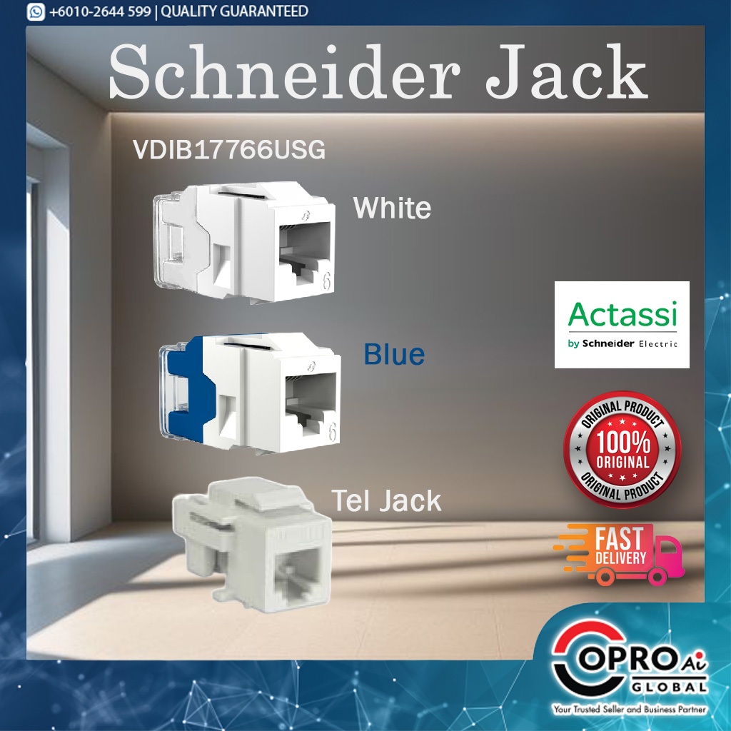 Schneider Actassi Ori® RJ45 Cat6 Keystone Jack / Modular Jack Connector ...